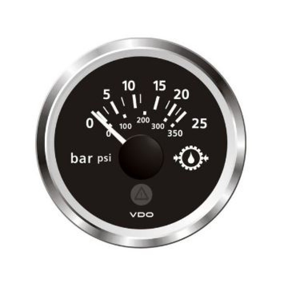 VDO VLB Trans Olie Druk 0-350psi/0-25bar TC 52mm - XXL water