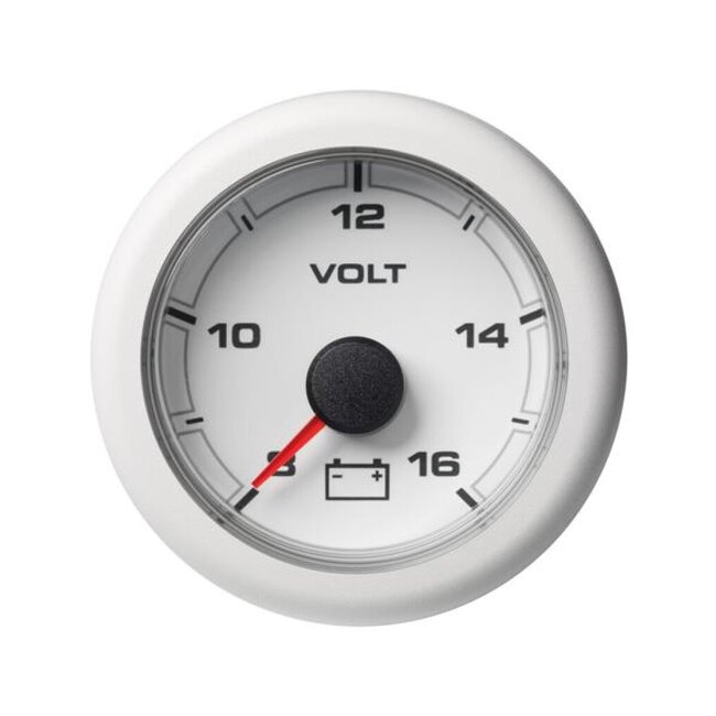Veratron VDO OCL Voltmeter 8-16V 52mm Wit - XXL water