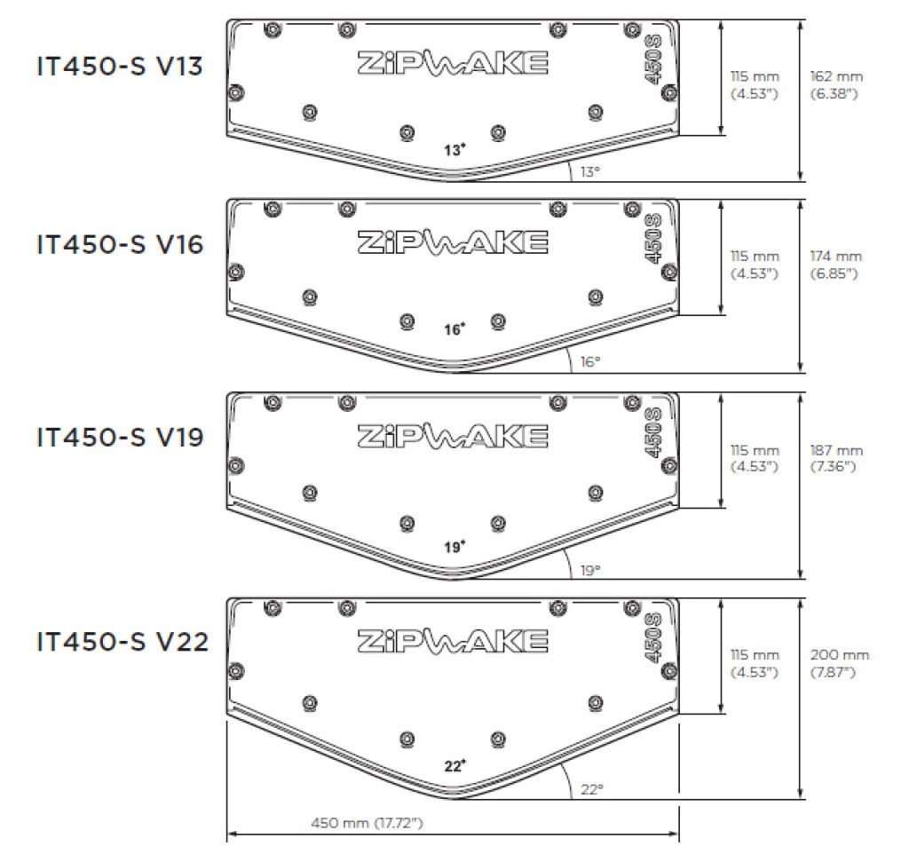 Zipwake Interceptor 450S V13 Front - XXL water