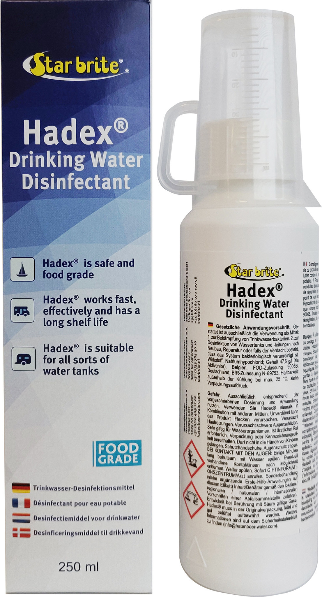 Starbrite Hadex® Desinfectiemiddel voor Drinkwater - XXL water