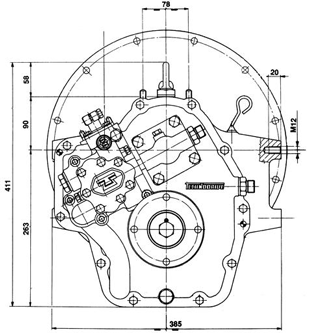 Technodrive hydraulische keerkoppeling TM170 R=1 50:1 - XXL water