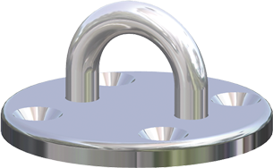 Antal RVS PAD-Eye voor block serie OPF-60 - XXL water