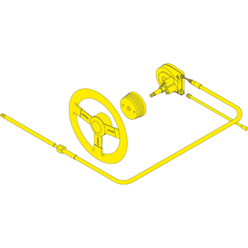 Stuursysteem tot 55pk met stuurwiel - XXL water