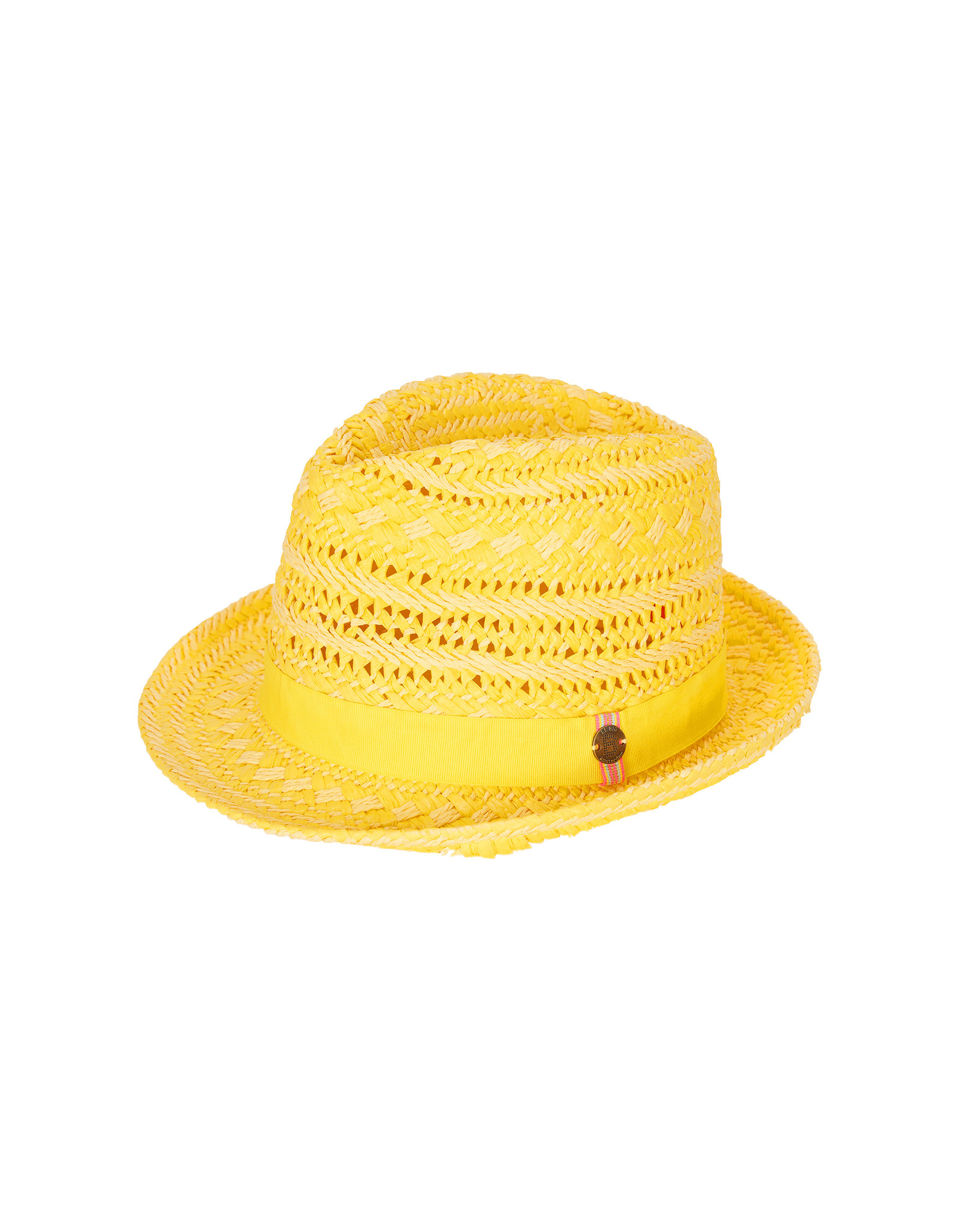 Yellow Straw Hat for Girls - Neda Hat - Citron Yellow - LE BIG - LE BIG