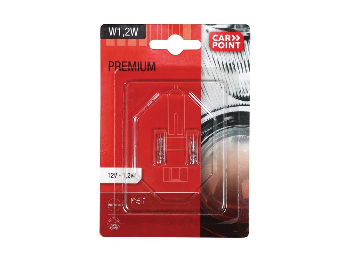 Carpoint Premium Autolampen 12V W1.2W 2 Stuks - Westvoorn