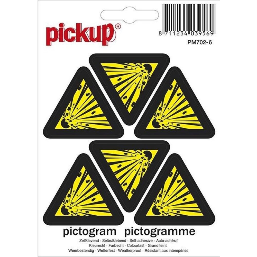 Pickup mini picto's 4,5 cm 6 per vel - Explosieve stoffen - Westvoorn