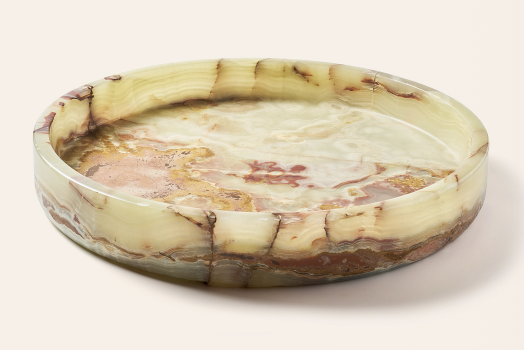 Zaconi Tray Livelli High Edge Desert Rose - Onyx - 56W x 9H - Proluca ...