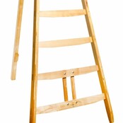 Houten plukladder (driepootladder, fruitladder, of snoeiladder)