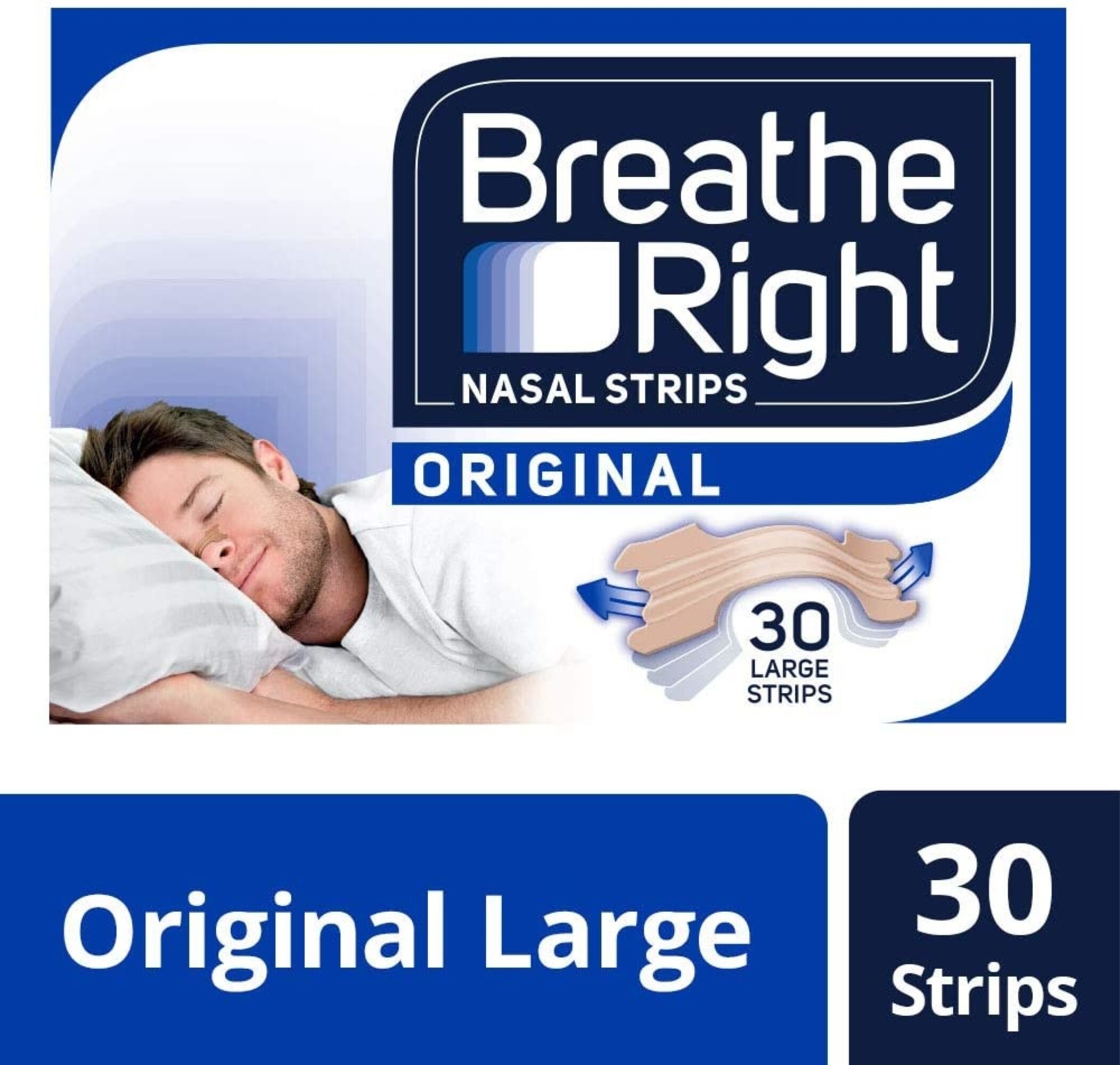 Breathe Right Nasal Strips Natural Large - Anti Snurk Middelen.nl