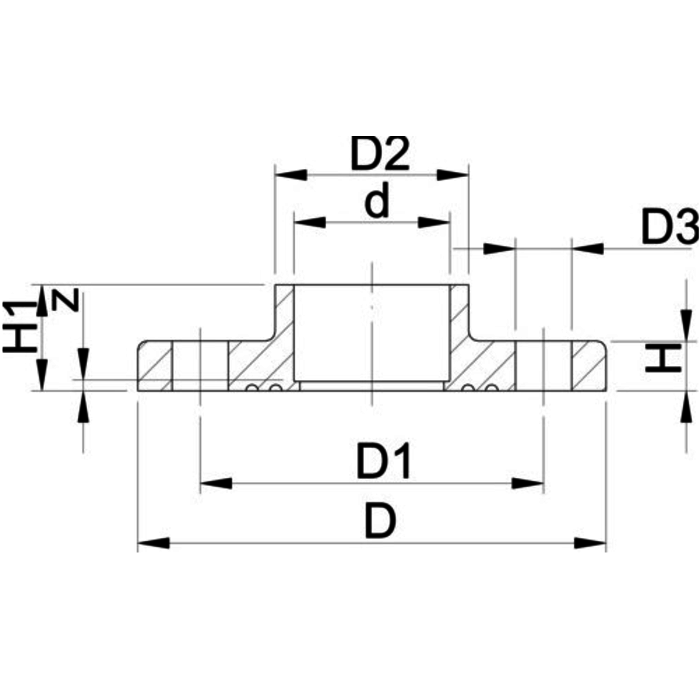 PVC-U fixed flange - Vescoil International BV