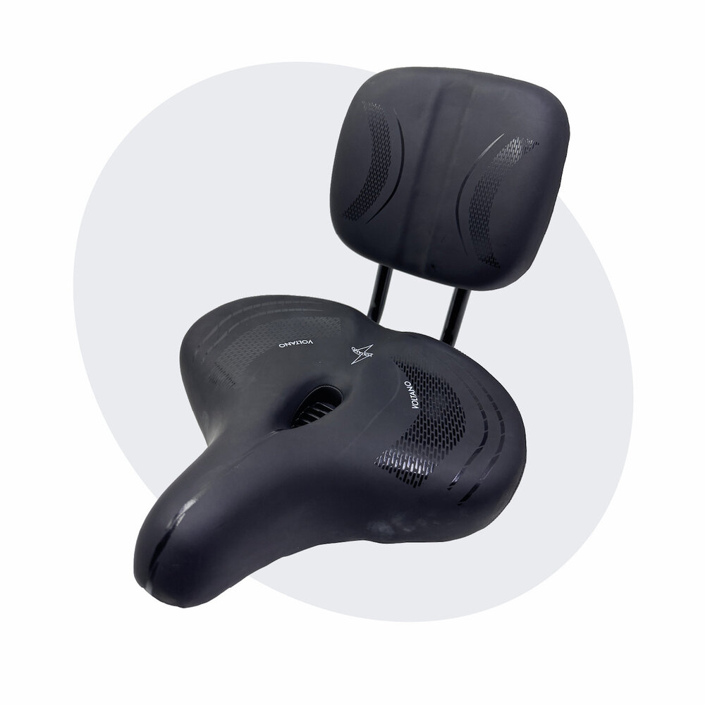 Voltano Fietszadel Relax Plus Met Rugsteun / Rugleuning - Zwart