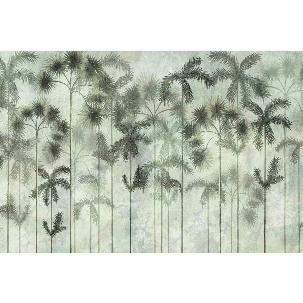 Tropisch behang met groene palmbomen - Amsterdam Wall Lab