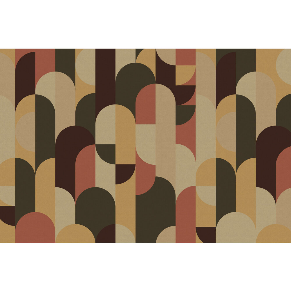 Trendy behang met grote gekleurde vlakken - moderne muurdecoratie ...