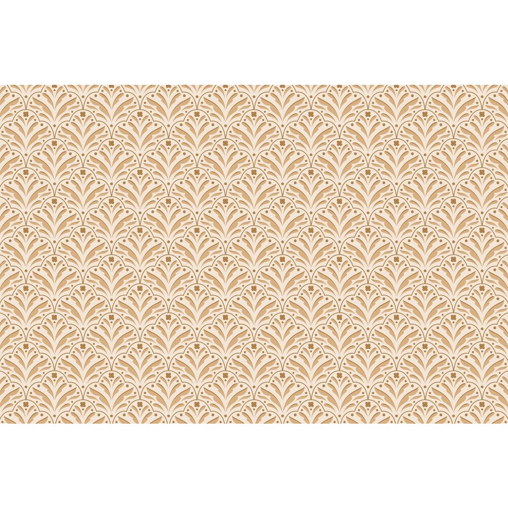 Geel behang met art-deco elementen - trendy en stijlvol design ...