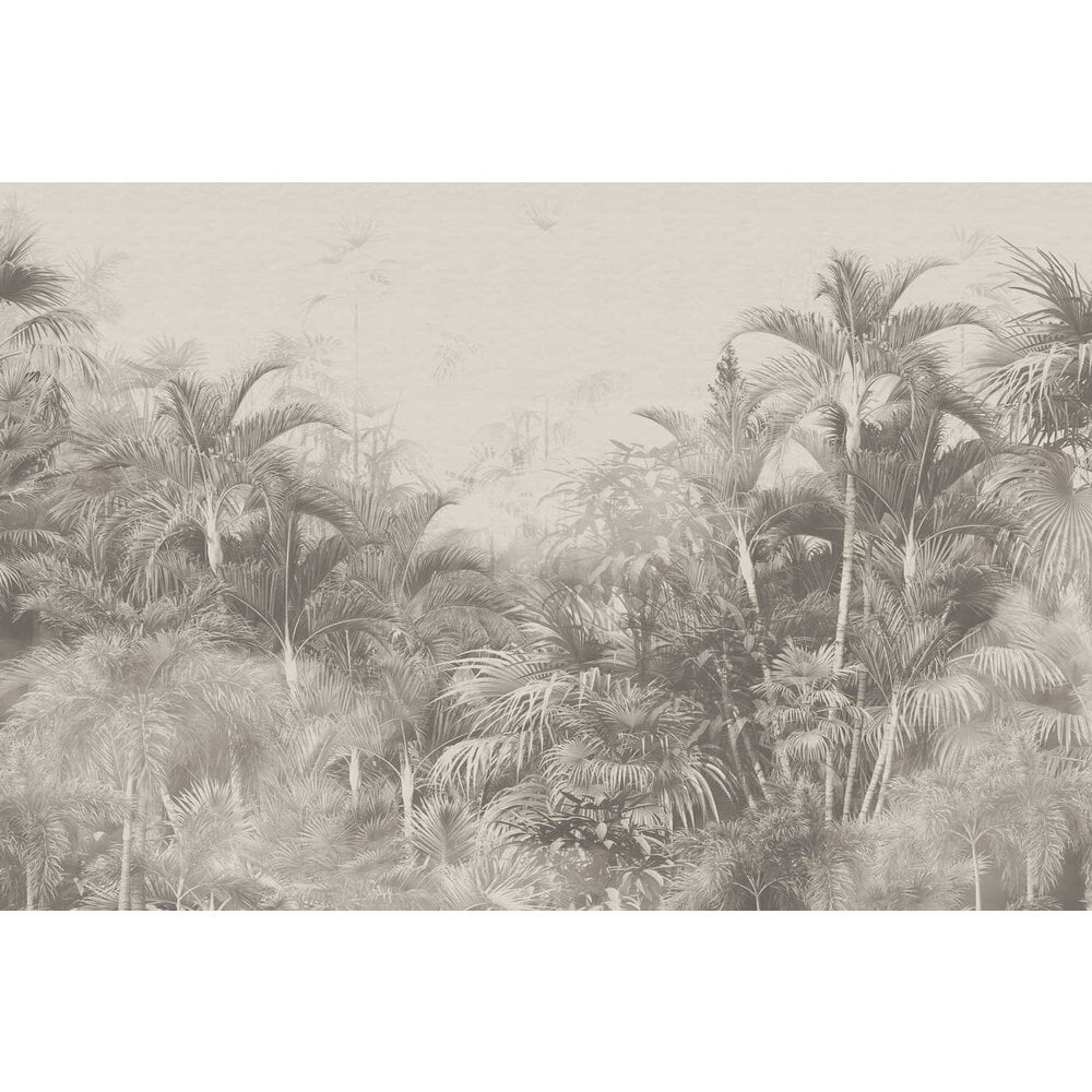 timeless vintage jungle wallpaper in black and white - Amsterdam Wall Lab