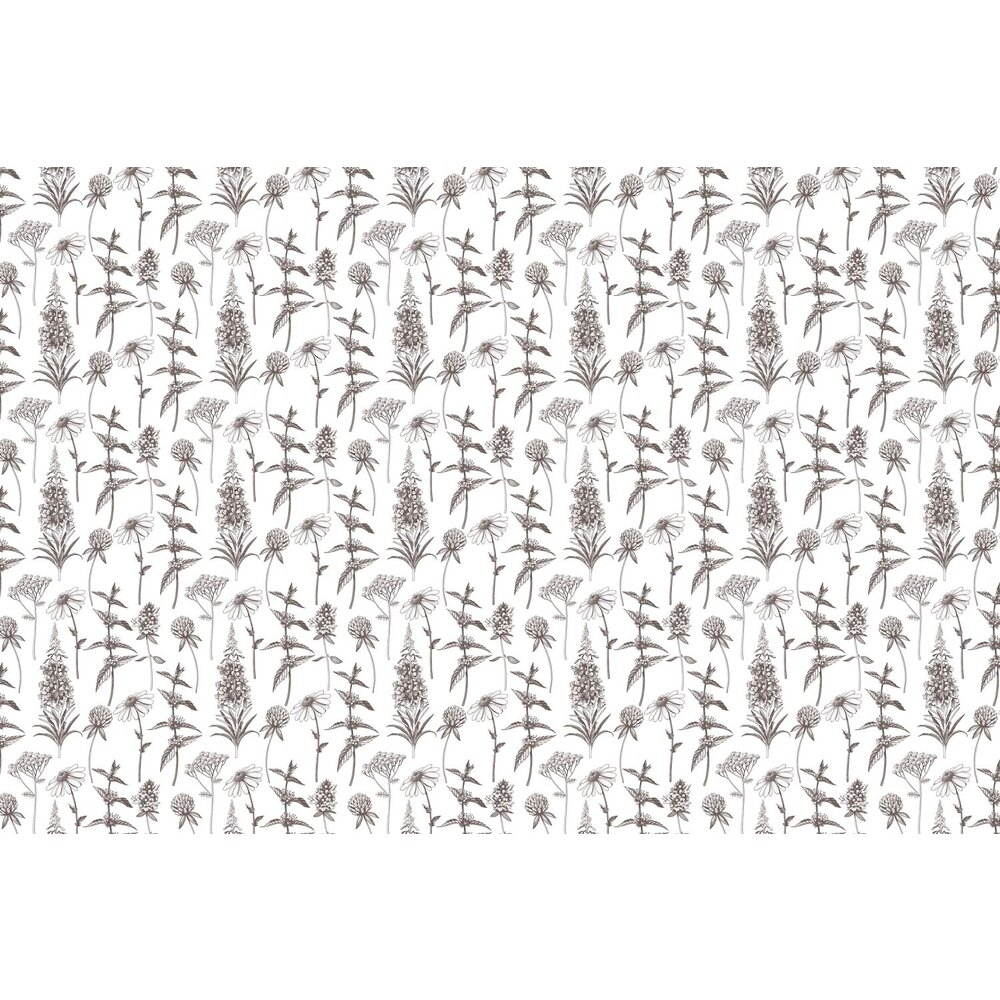 Stijlvol en tijdloos behang met zwart-wit bloemen - Amsterdam Wall Lab