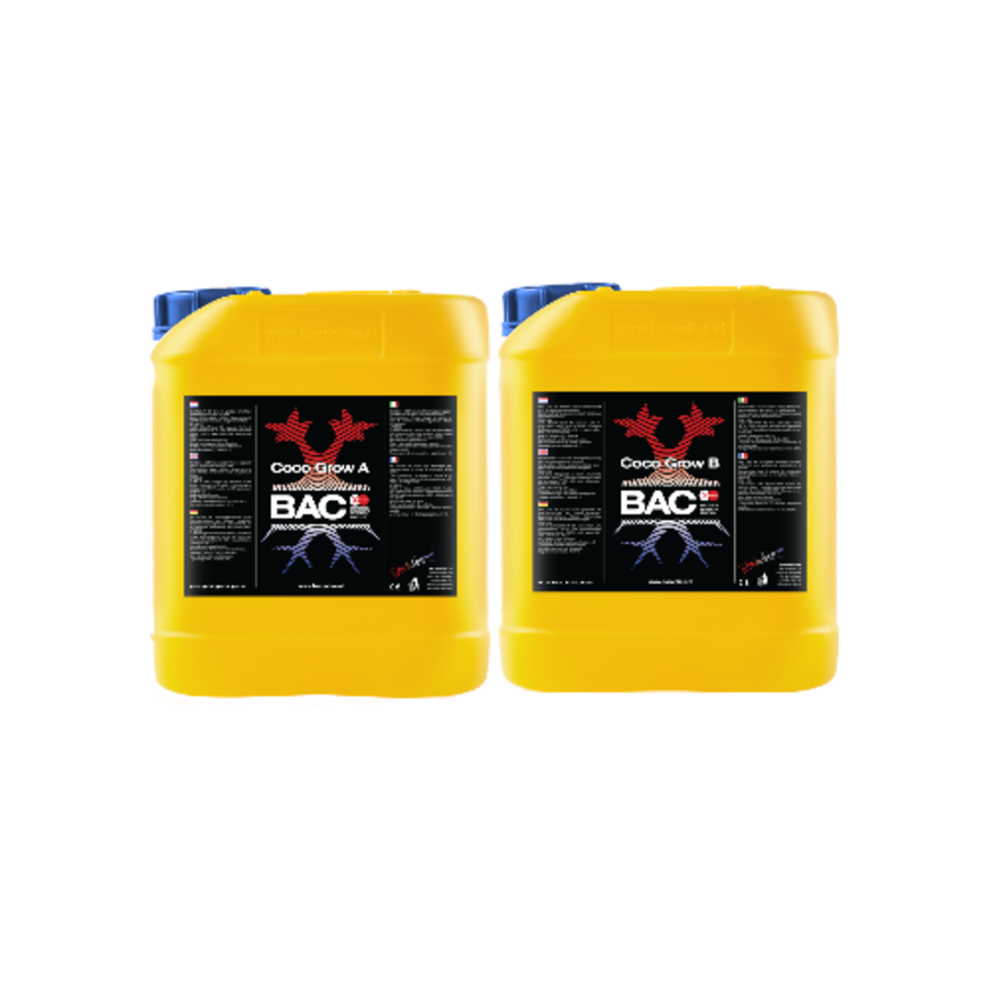 BAC Coco Nutrient Growth A & B 10L - BAC Nutrients - Grow-dutch.com