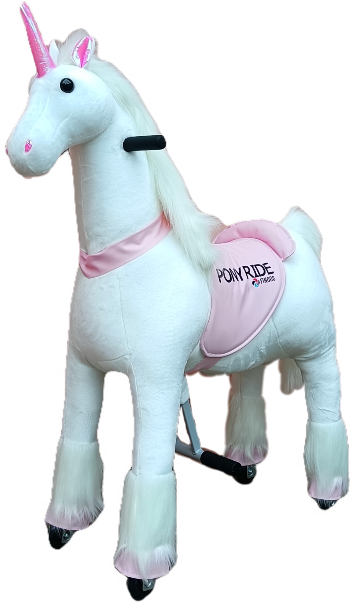 Pony Ride Spielzeugpferd einhorn auf Rädern für Kinder rosa, Medium ...