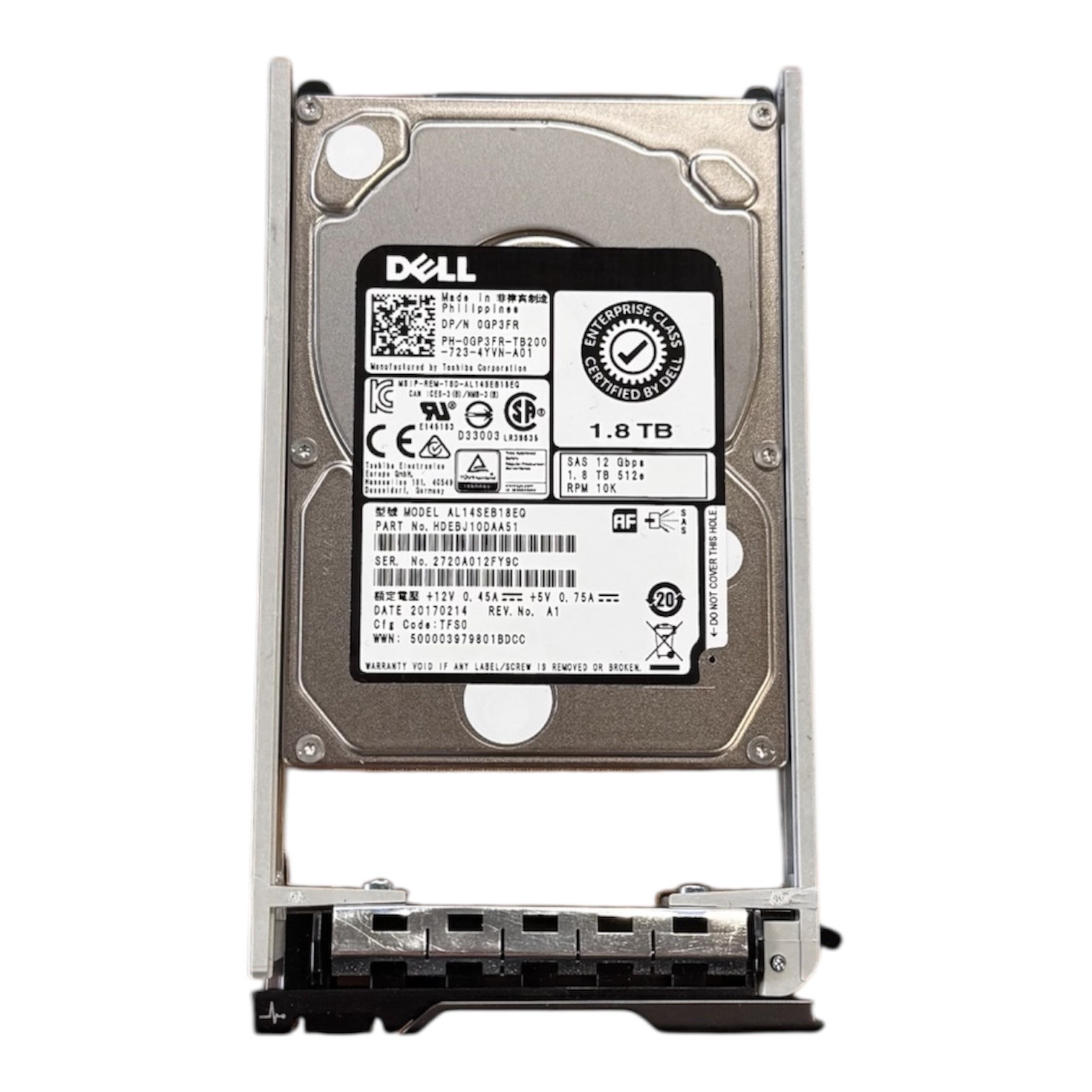 Refurbished HDD - GP3FR - 1.8TB - 2.5 inch - SAS-3 - 10.000 RPM - 7Digits B.V.