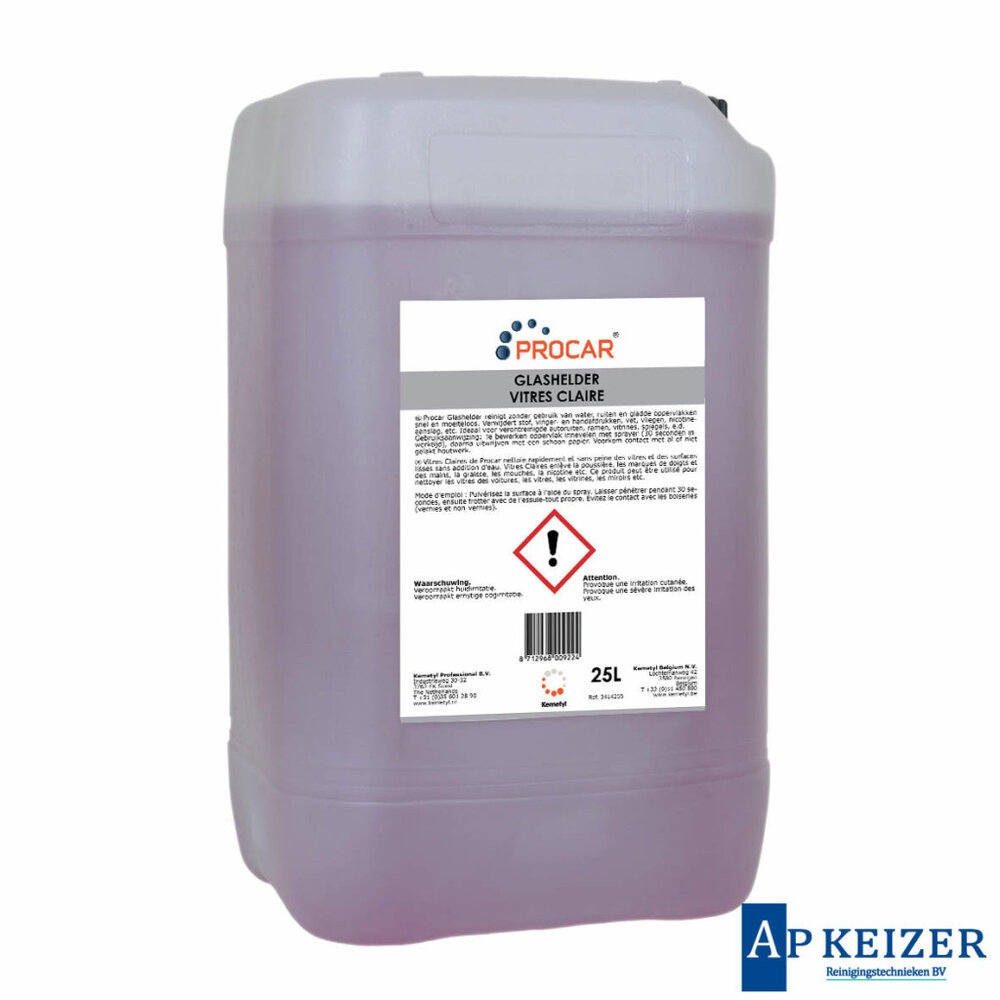 Procar glashelder 25 liter - Ap Keizer Schoonmaakgroothandel B.V.