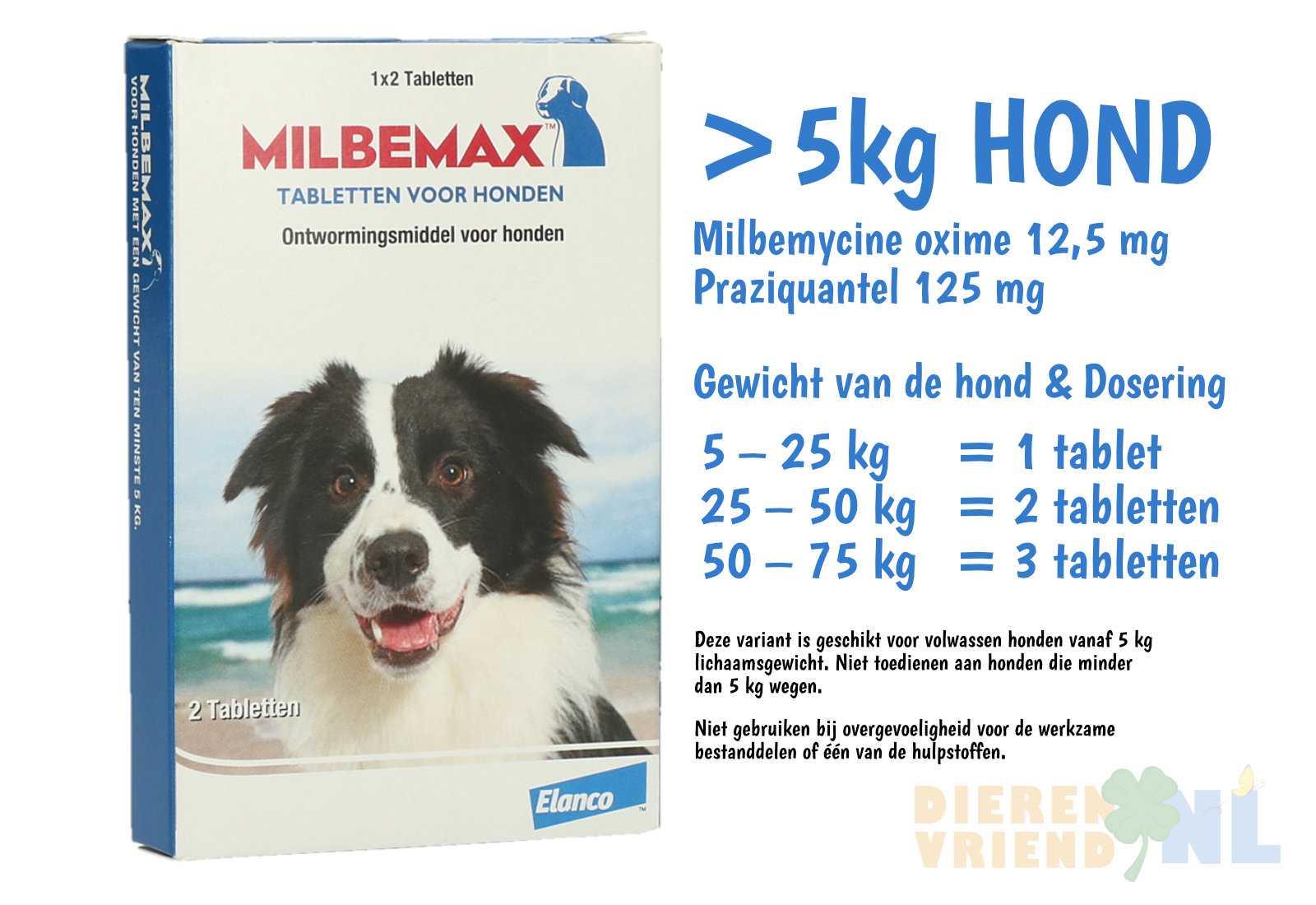 Milbemax Ontworming Tabletten voor de kleine en grote hond ...