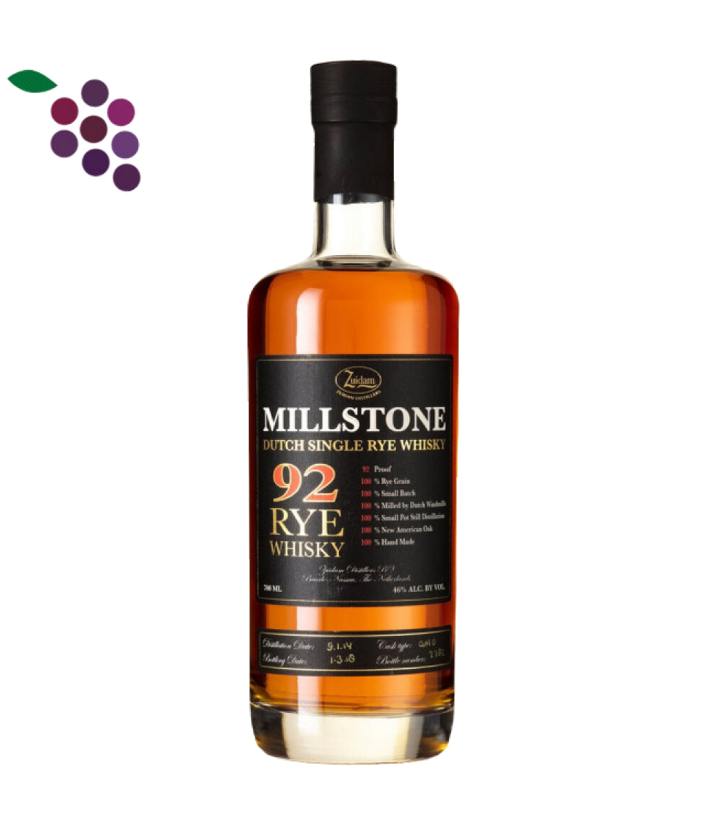 Zuidam Millstone 92 RYE 70cl kopen? Scherp geprijsd! - Wijnhandel den Toom