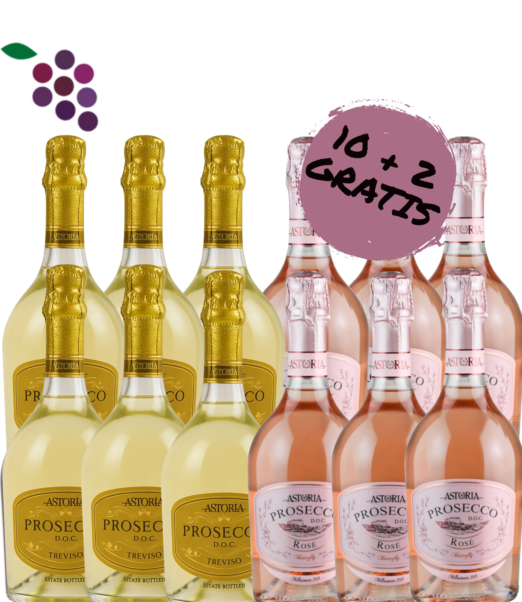 Astoria Butterfly Prosecco - 10+2 Gratis | Den Toom - Wijnhandel den Toom