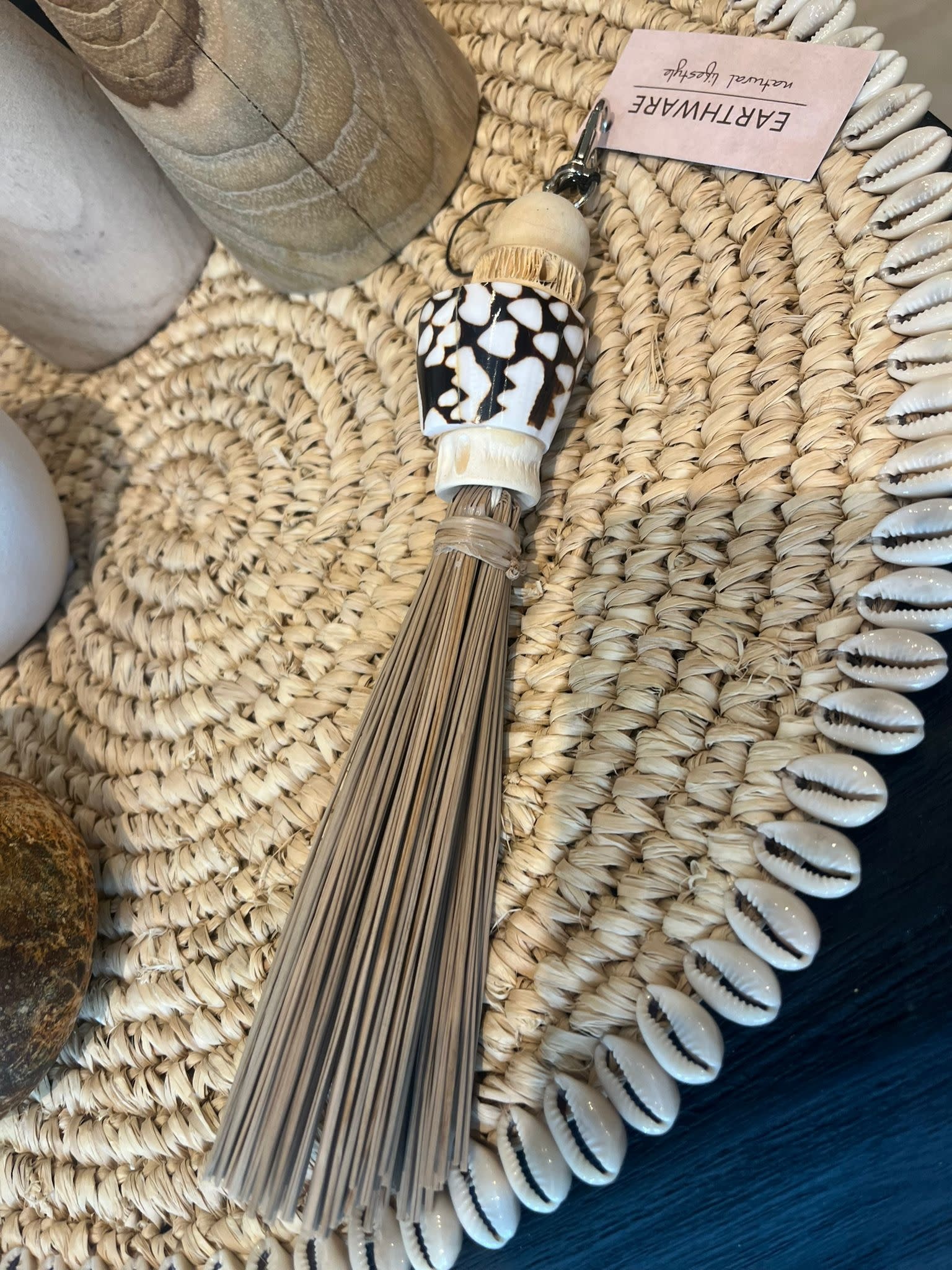 sleutel/tassen Hanger met schelp - Ibiza & More