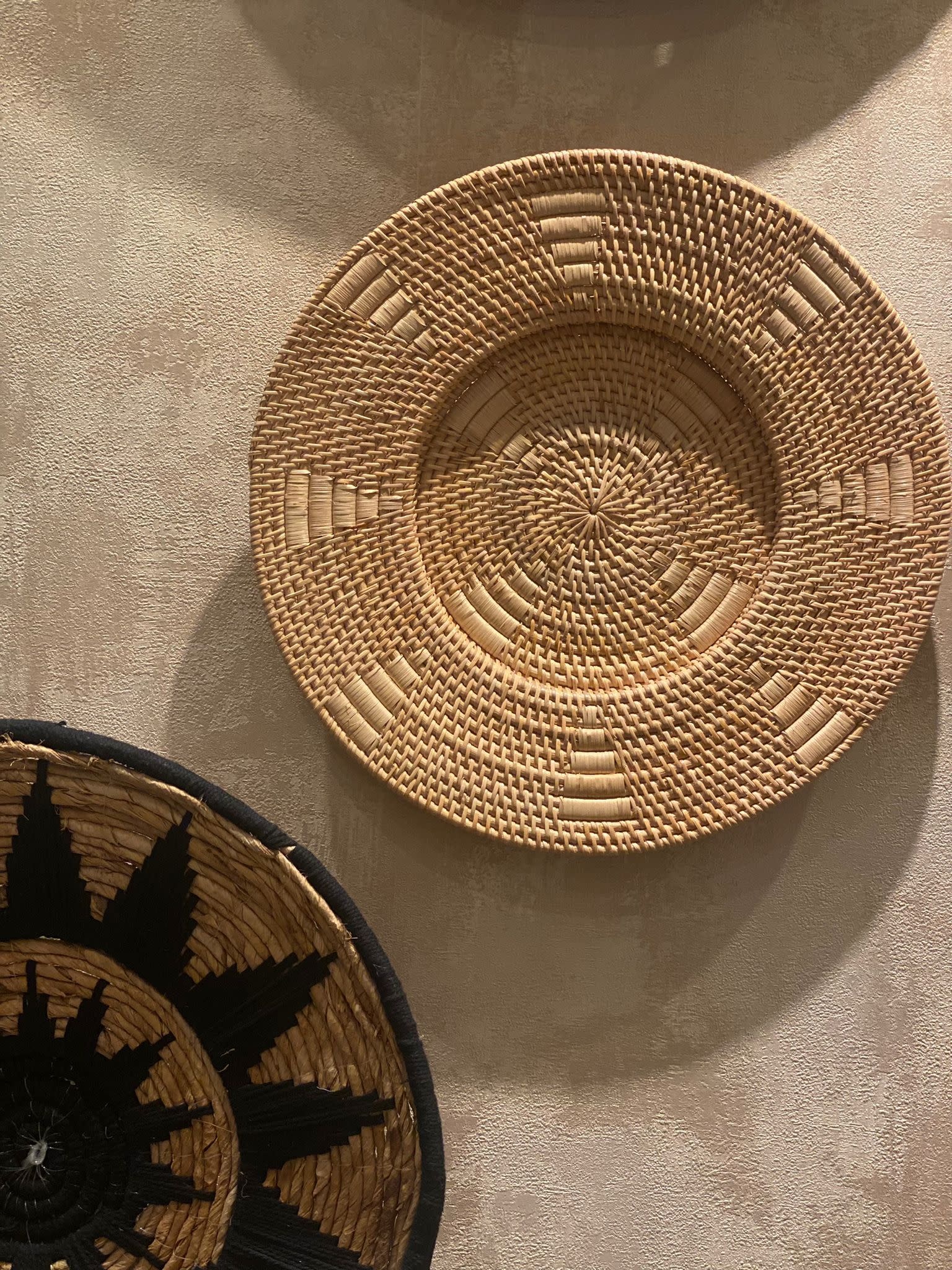 Naturel kleurige wand mand 40 cm - Ibiza & More