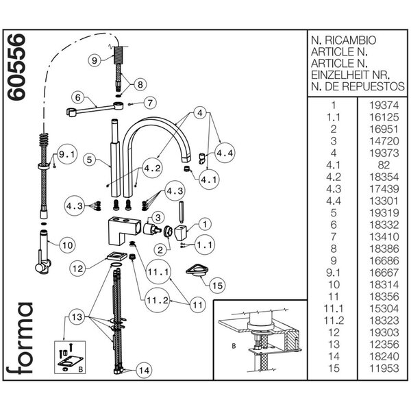 Newform Forma 60556 onderdelen - Vervangingsmarkt