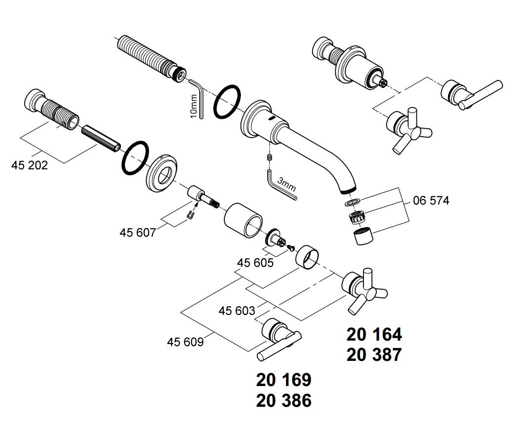 Grohe Atrio Ypsilon 20164000 onderdelen - Vervangingsmarkt