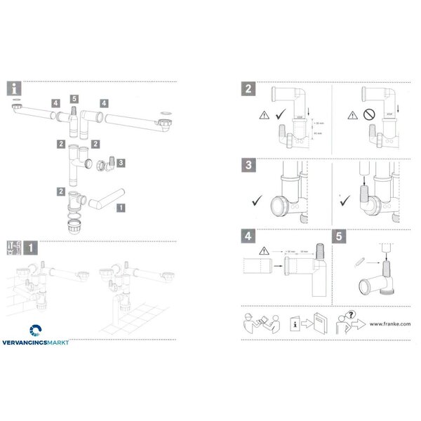 Dubbele Sifon Spazio 2 | Scherpe Prijs - Vervangingsmarkt