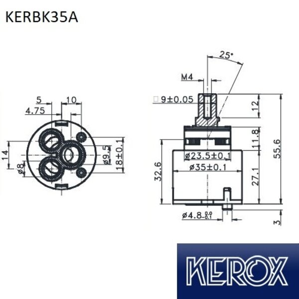 Kerox K35A - 35mm | Keramisch Binnenwerk - Vervangingsmarkt