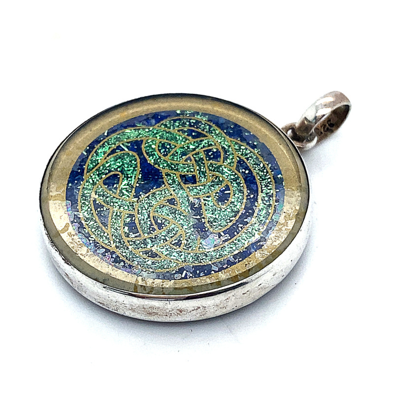 Occasion aparte zilveren ingelegde hanger - Juwelier Jansen