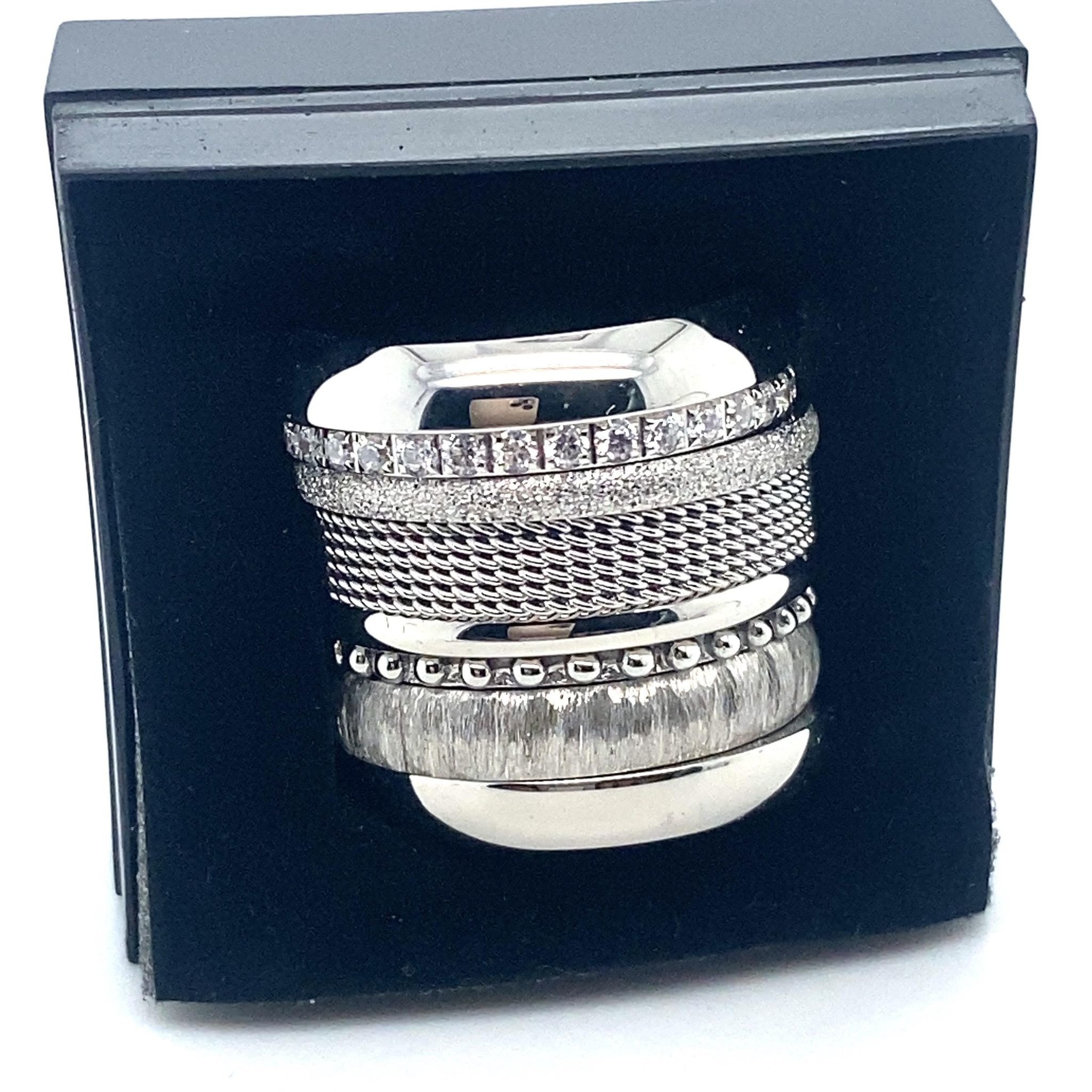 Edelstalen stapelring 8 ringen maat 17 1/4 - Juwelier Jansen