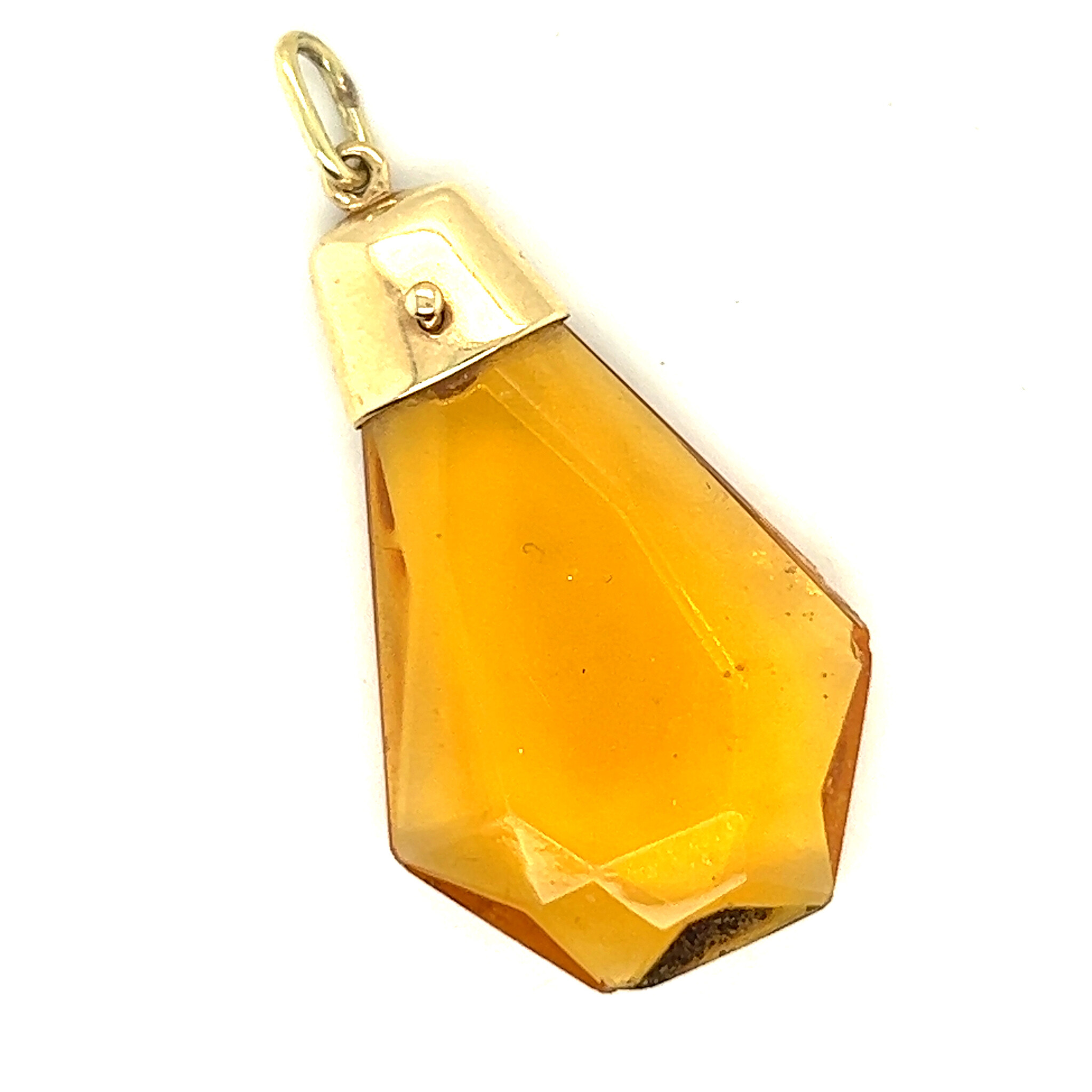gouden hanger citrien - Juwelier Jansen