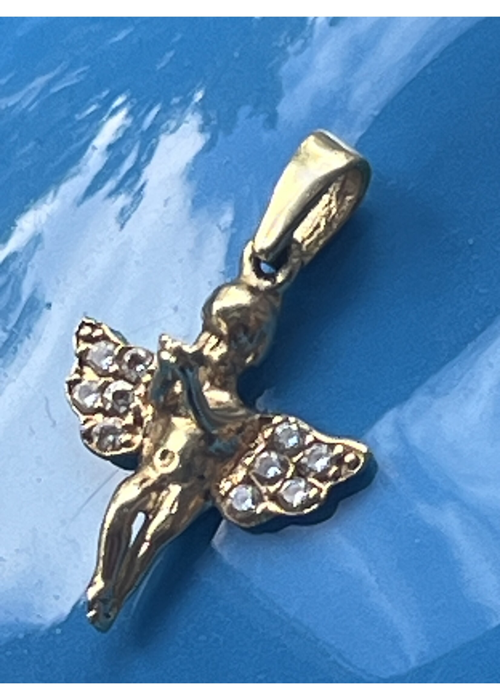 Occasion gouden hanger engel - Juwelier Jansen