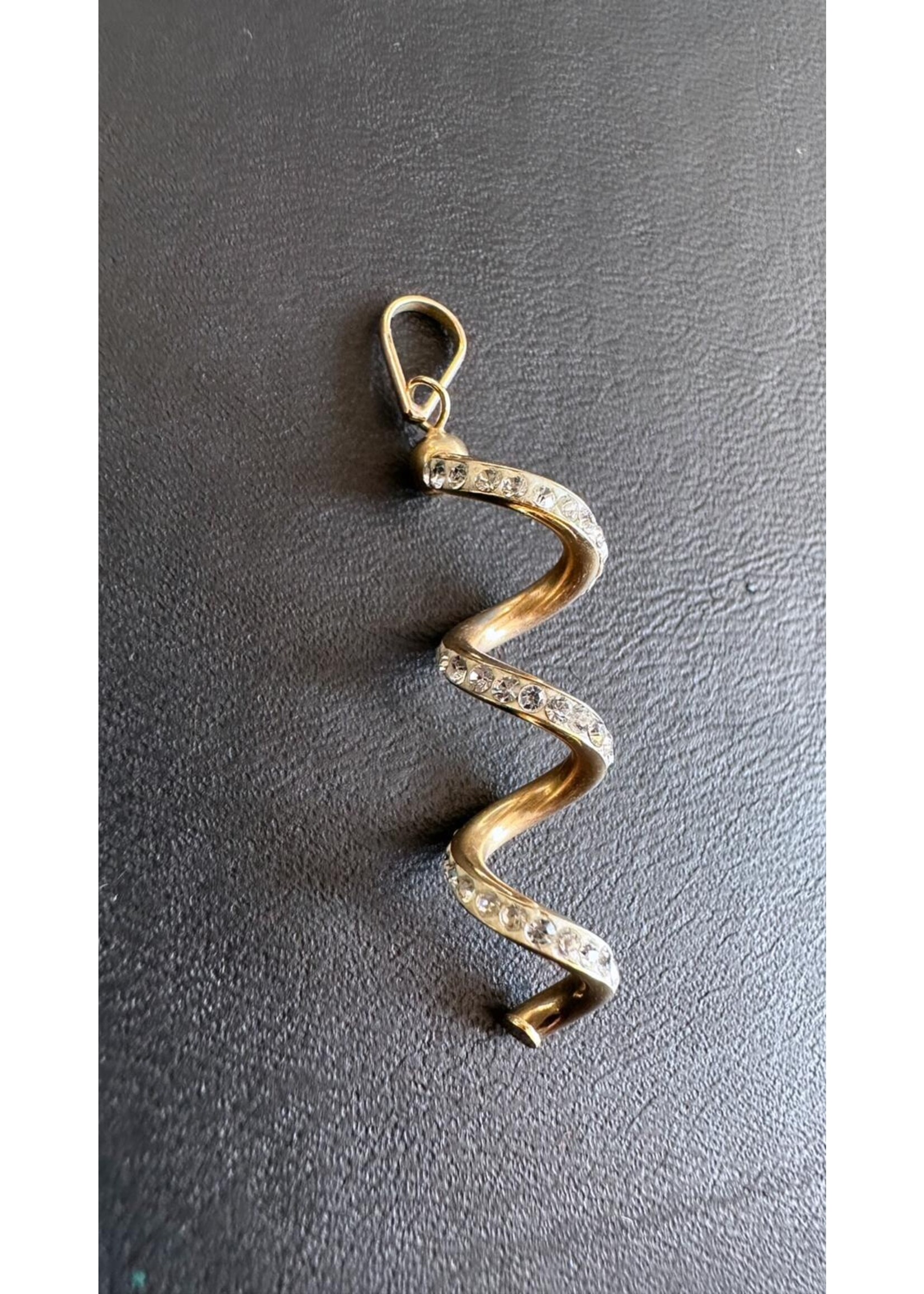 Gedraaide hanger met zirkonia - Juwelier Jansen