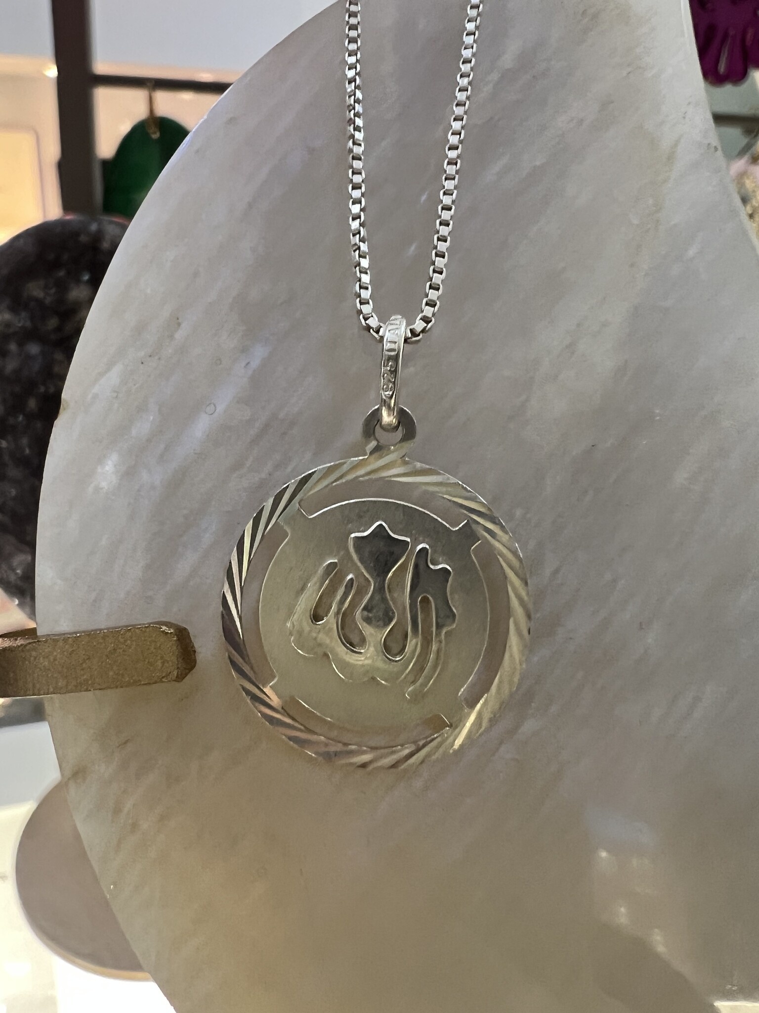 Occasion zilveren venetiaanse collier met hanger - Juwelier Jansen