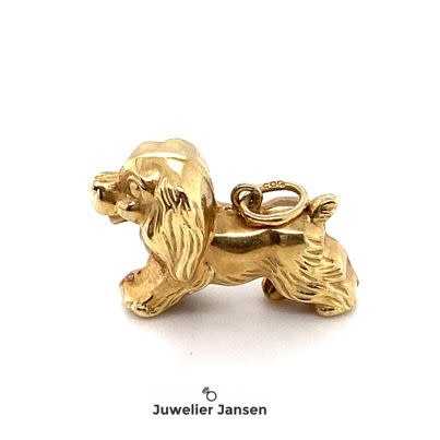 Gouden hanger hond - Juwelier Jansen