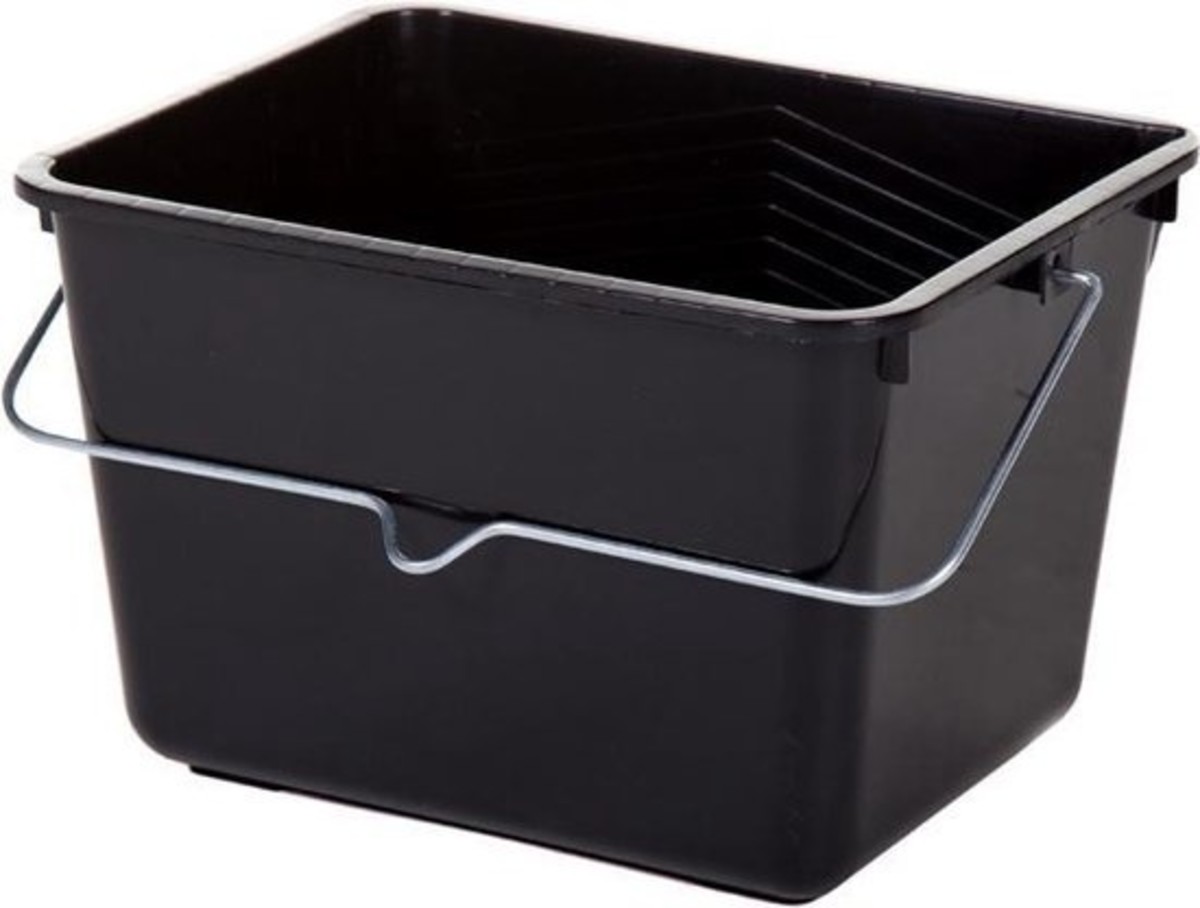Rectangular paint bucket - 12 liter - 38x27x20,5cm - Mullrose