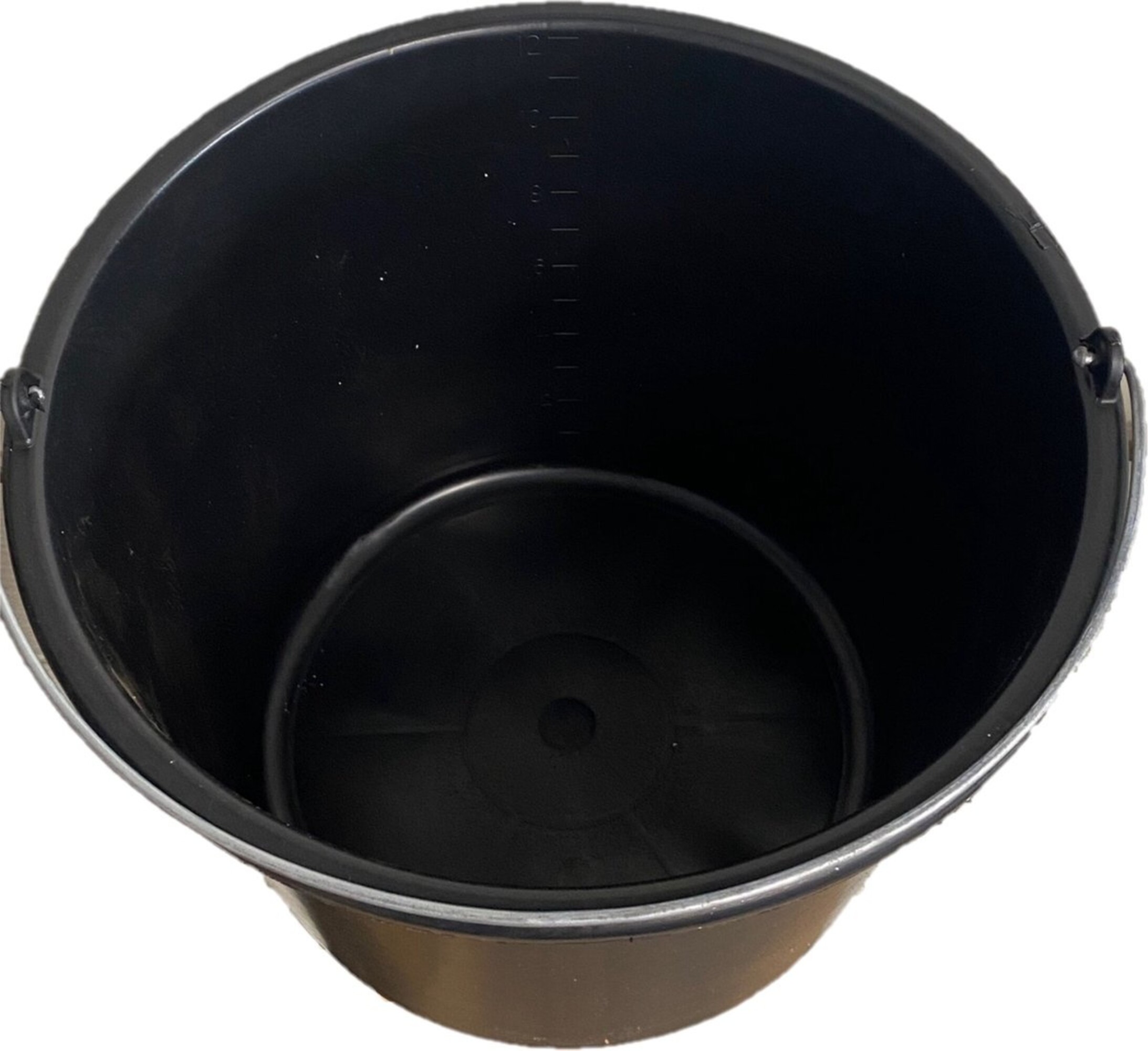 Plastic construction bucket 12 liter - black - Mullrose