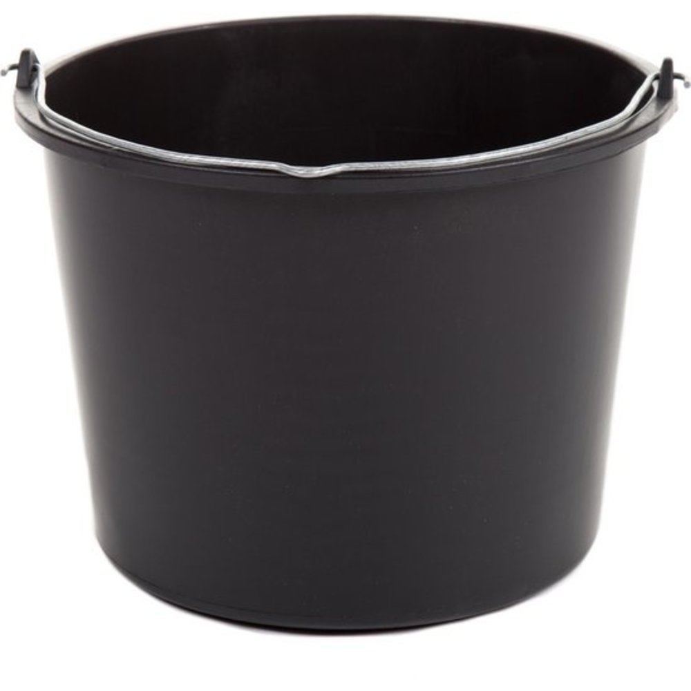 Plastic bucket 20 liter - black - Mullrose