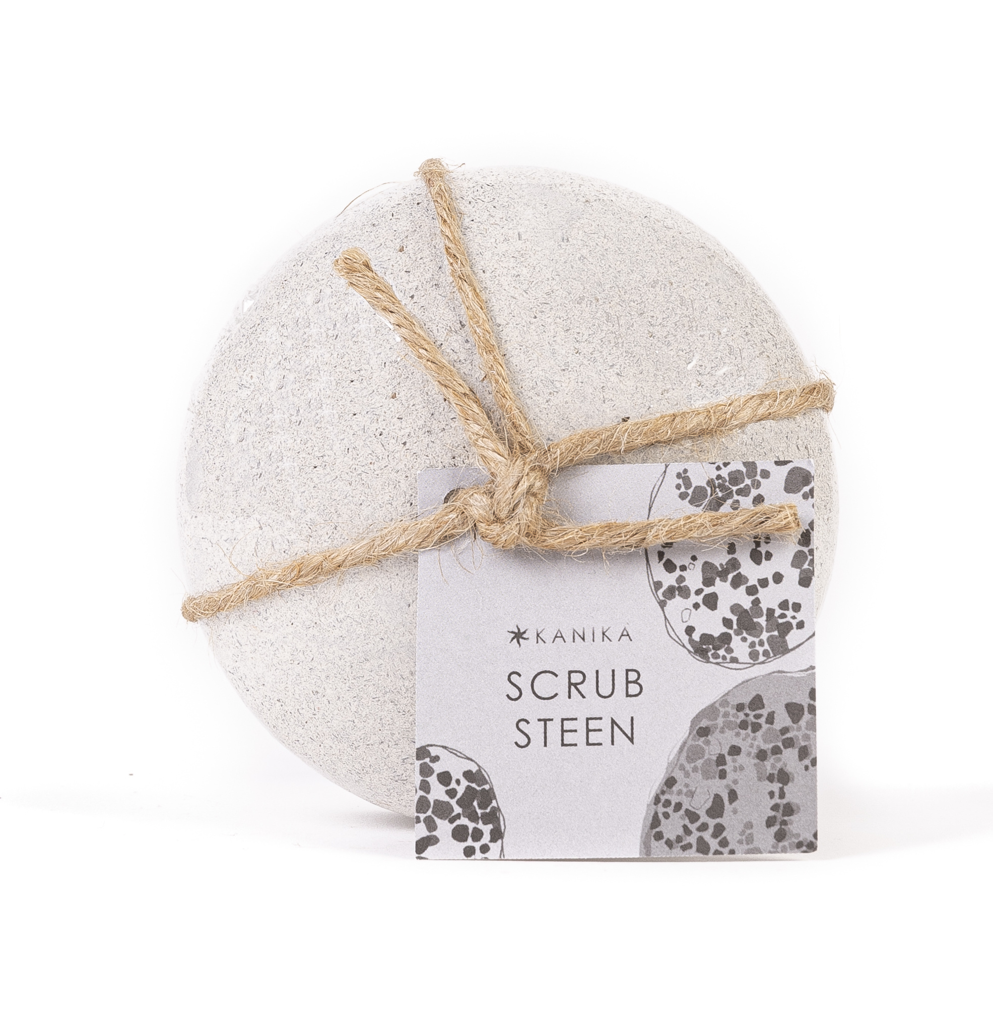 Scrub stone. white-grey. Rock shape. 9 x 4 cm - BeterLeven.net