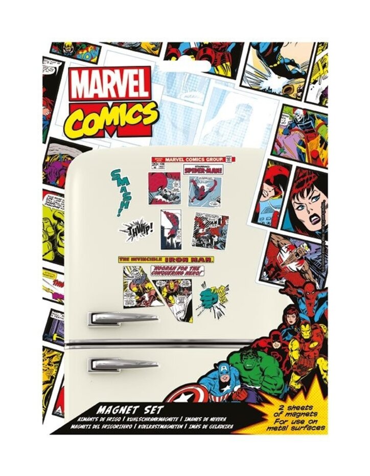 Marvel Comics Fridge Magnets Retro Heroes - Planet Fantasy