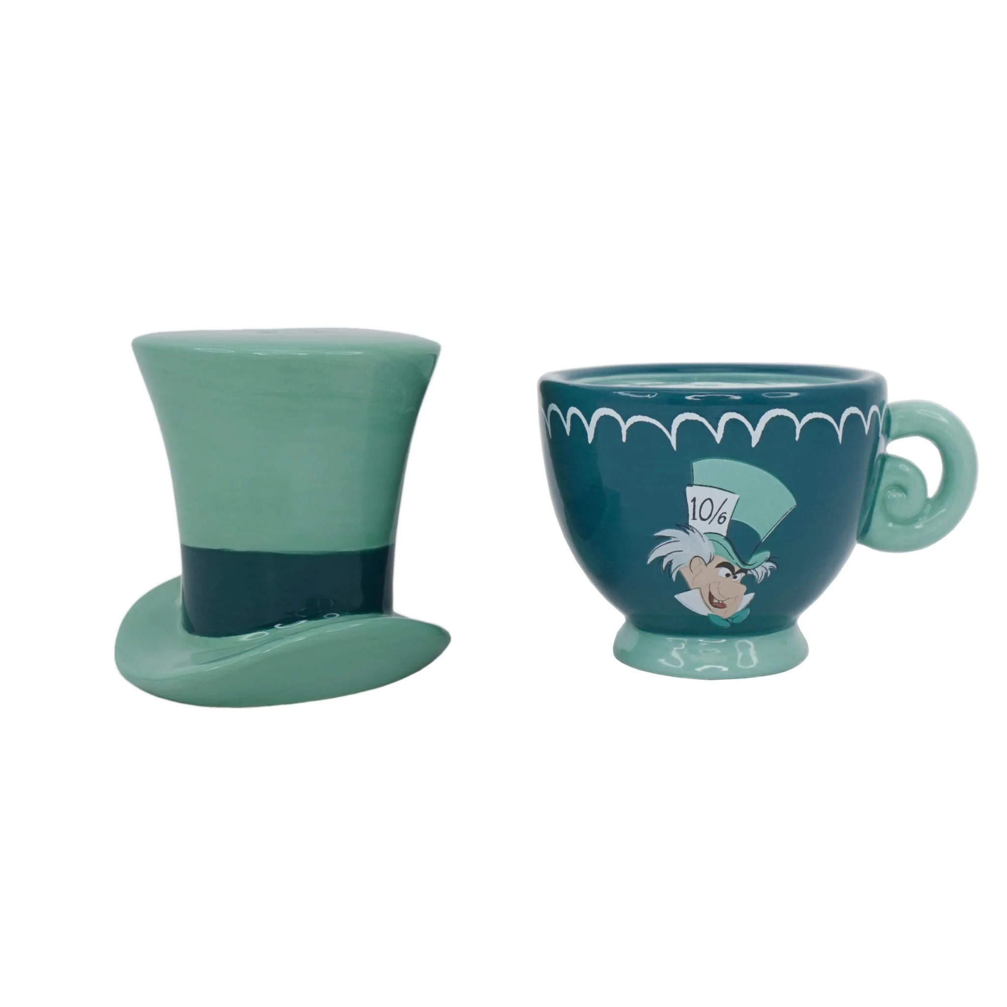 Disney Alice in Wonderland Mad Hatter Salt and Pepper Shakers Set ...