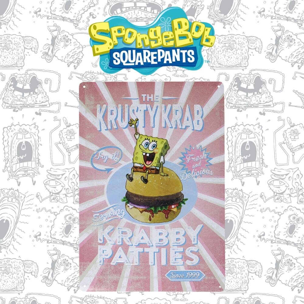 SpongeBob Tin Sign Krusty Krab - Planet Fantasy