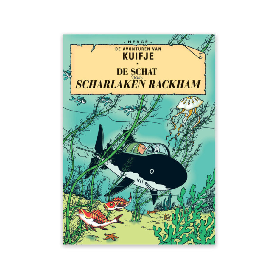 Tintin Postcard Red Rackham's Treasure - Planet Fantasy