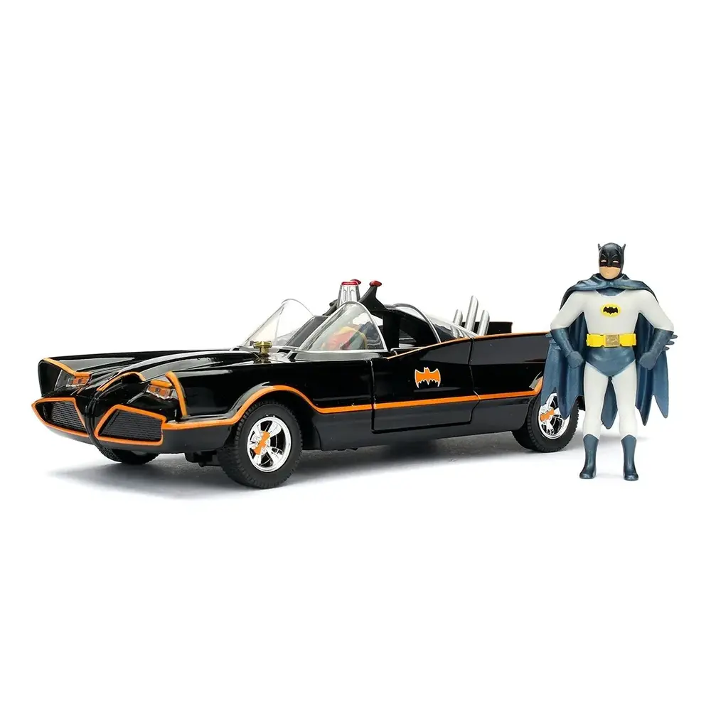 Batman Diecast Model 1/24 1966 Classic TV Series Batmobile with figure ...