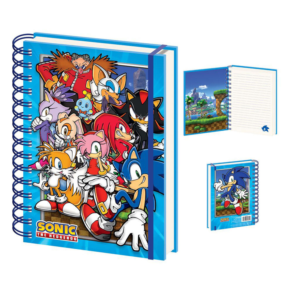 Sonic The Hedgehog Wiro Notebook A5 Green Hill Zone Gang - Planet Fantasy
